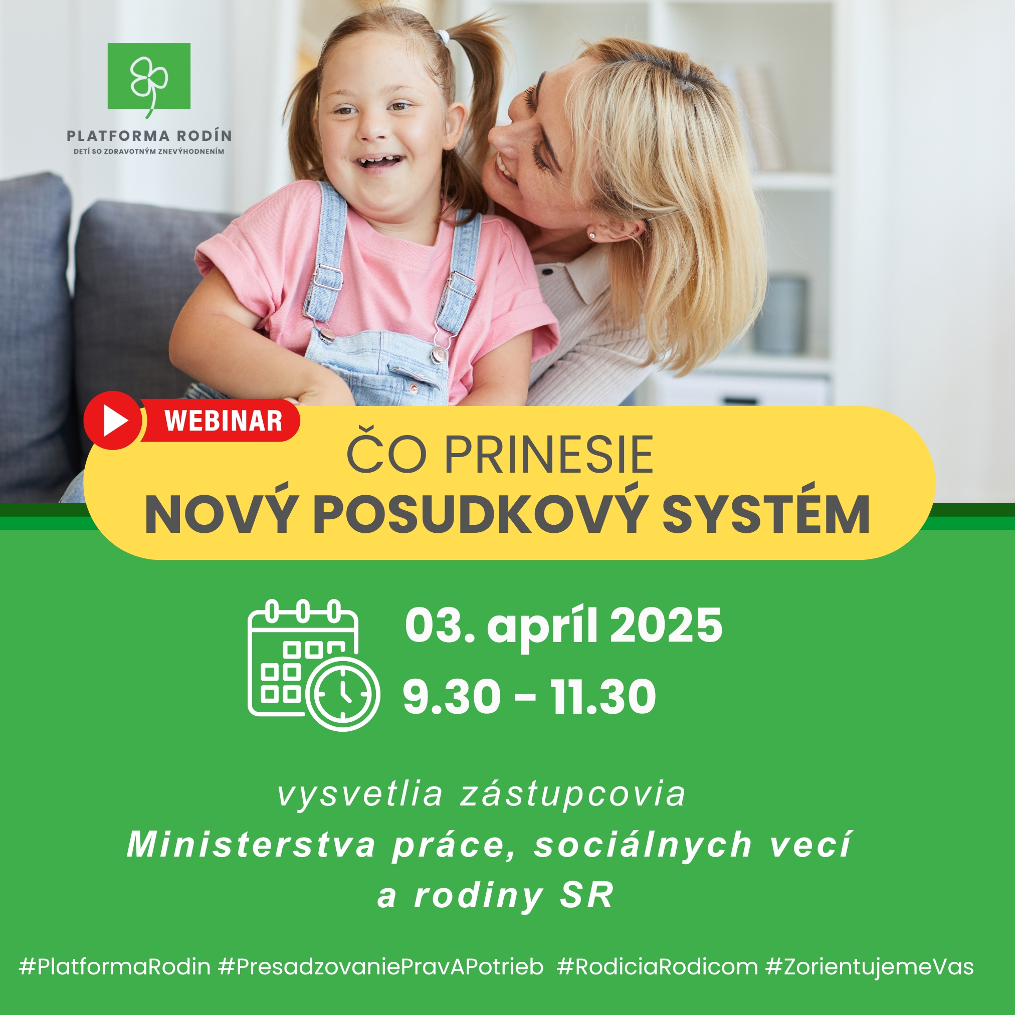 Záznam z webinára o Integrovanom posudkovom systéme - Platforma rodín ...